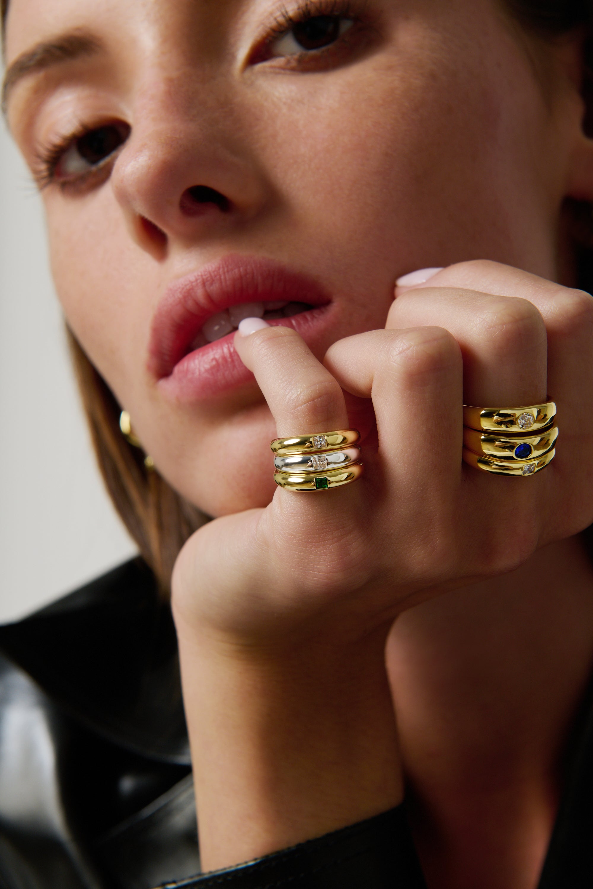 Gypsy Princess with Square Emerald CZ Pinky Ring – MÉGA